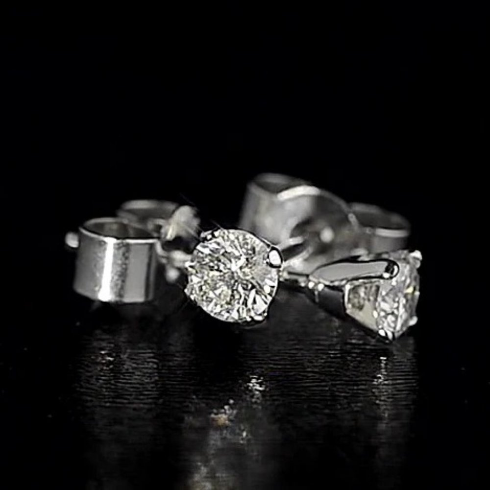 Diamond Stud Earring Crown Setting - Gem